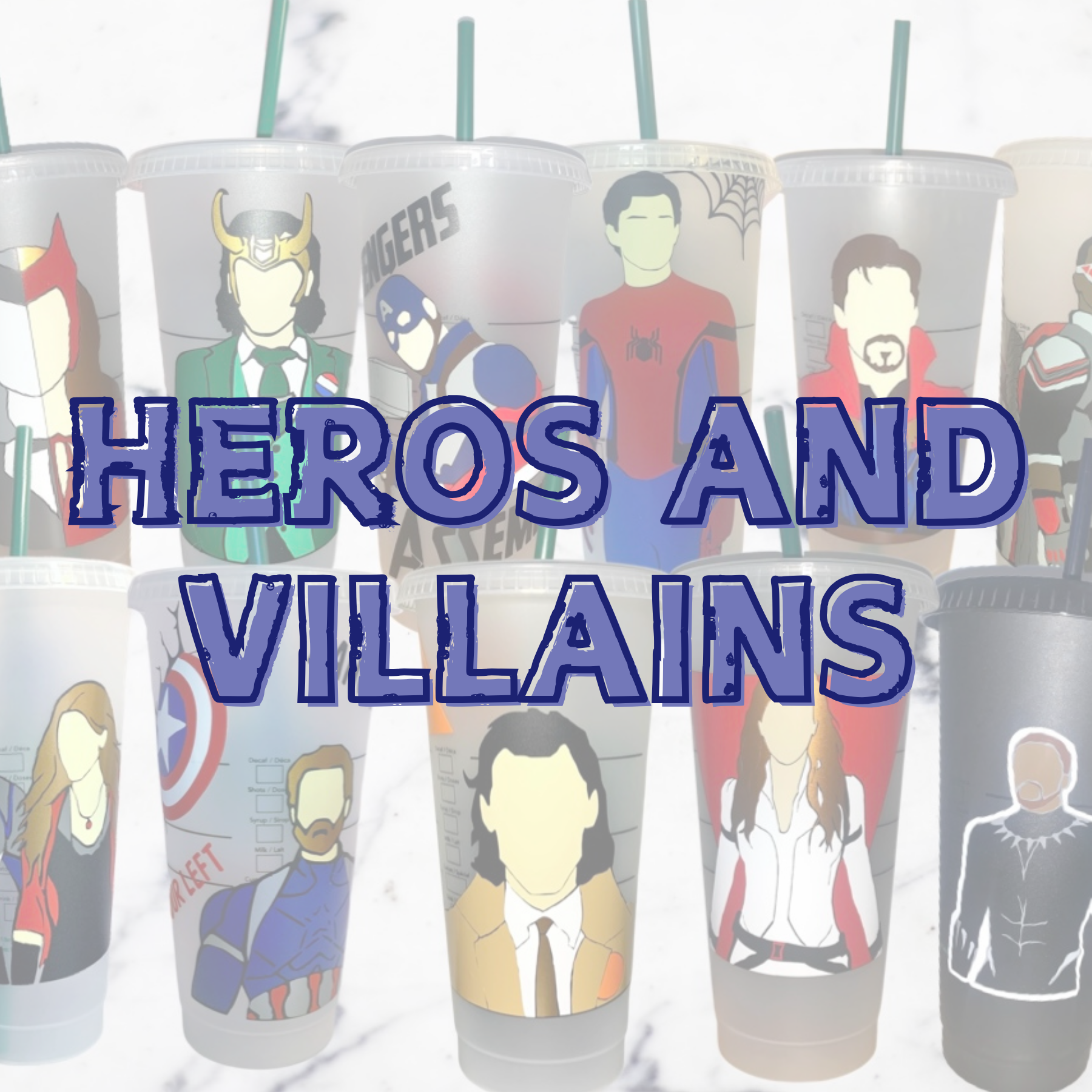Hero/Villains Cups – TheStickItStudio